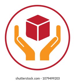 Hand Package Symbol Icon Stock Vector (Royalty Free) 1079499203