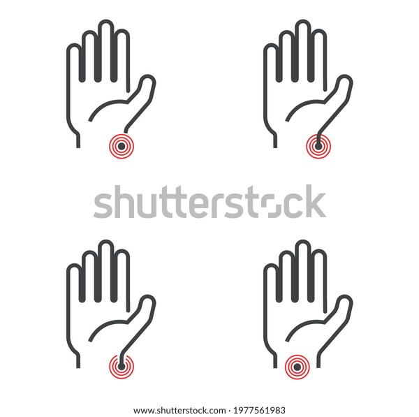 Hand Pain Icon Tendinitis Stock Vector (Royalty Free) 1977561983 ...