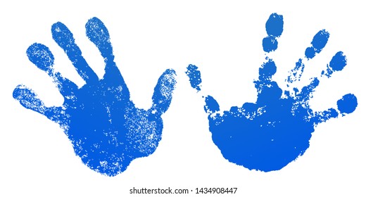 Hand Paint Print Set Isolated White Stock Vector (Royalty Free) 1434908447