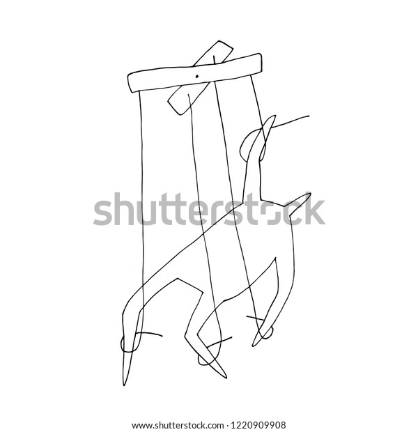 Hand Paint Vector Stick Figure Illustration Stock Vector (Royalty Free ...