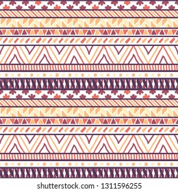 Hand Painted Geometric Ethnic Seamless Pattern Stock Vector (Royalty ...