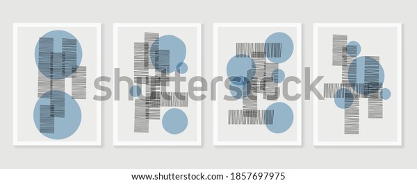 Hand Painted Illustrations Wall Arts Vector Stock Vector (Royalty Free ...