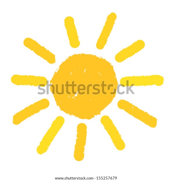 Hand Painted Sun Vector Illustration Stock Vector (Royalty Free ...
