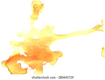 Hand Painted Tea Splashvector Illustration Stock Vector (Royalty Free ...