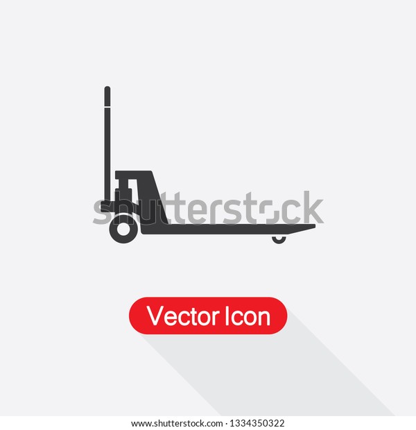 Hand Pallet Truck Icon Vector Illustration Stock Vector (Royalty Free ...