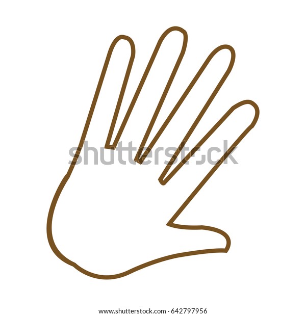 Hand Palm Human Symbol Image: vector de stock (libre de regalías ...