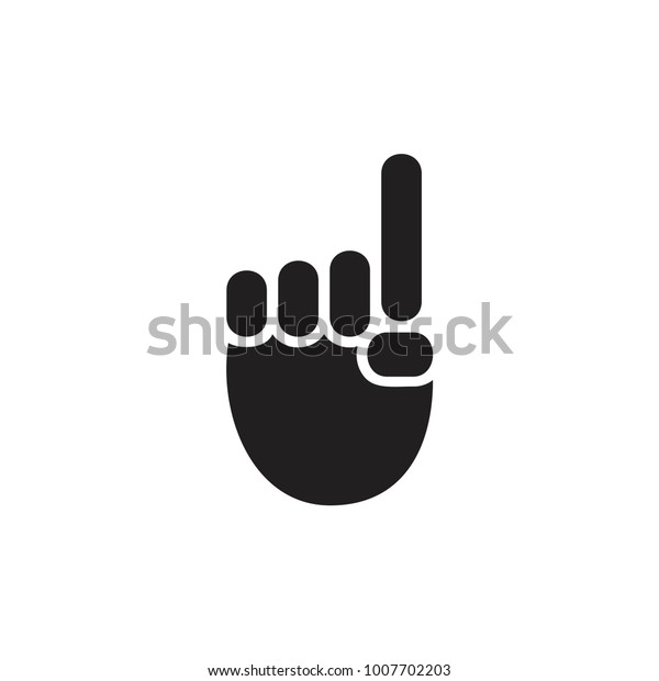 Hand Palm Number One Index Finger Stock Vector (Royalty Free ...