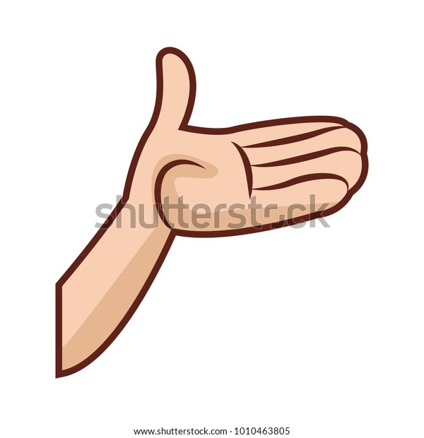 Hand Palm Open Cartoon Stock Vector (Royalty Free) 1010463805 ...