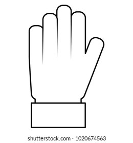 Hand Palm Showing Five Finger Stop Stock Vector (Royalty Free) 1020673348
