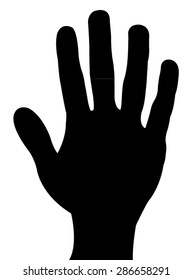 Hand Palm Silhouette Vector: vector de stock (libre de regalías ...