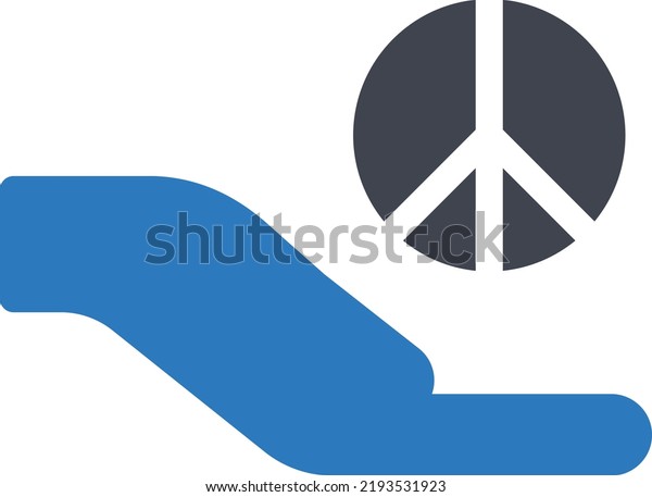 Hand Peace Vector Illustration On Transparent Stock Vector (Royalty ...