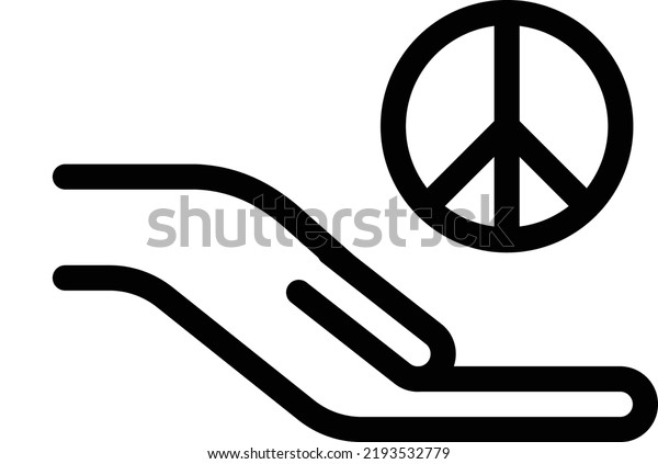 Hand Peace Vector Illustration On Transparent Stock Vector (Royalty ...
