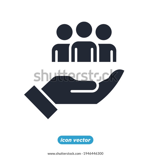 Hand People Icon Human Resource Symbol Stock Vector (Royalty Free ...