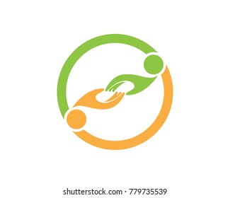 Hand People Logo Design Stock Vector (Royalty Free) 779735539 ...