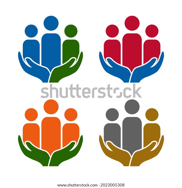 Hand People Logo Design Concept Very Stock Vector (Royalty Free ...