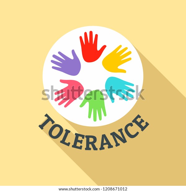 Hand People Tolerance Logo Flat Illustration : image vectorielle de ...