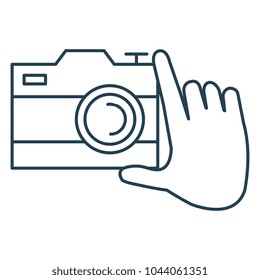 Hand Photographic Camera Stock Vector (Royalty Free) 1044061351 ...