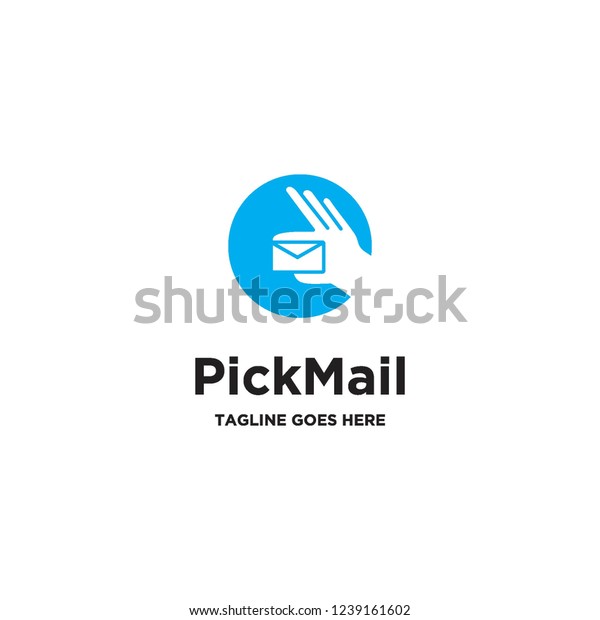 Hand Pick Mail Logo Icon Vector Stock Vector (Royalty Free) 1239161602 ...