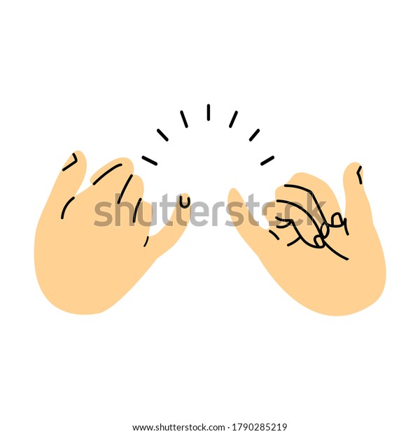 hand pinky promise cartoon vector