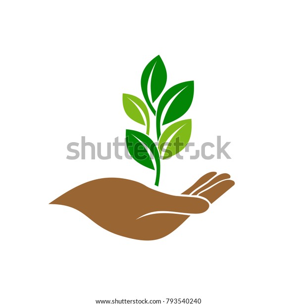 Hand Plant Logo Stock Vector (Royalty Free) 793540240 | Shutterstock