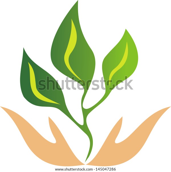 Hand Plant Sign Vector Illustration Stock Vector (Royalty Free ...