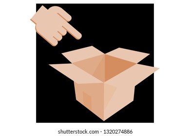 223 Hand Point Inside Box Images, Stock Photos & Vectors | Shutterstock