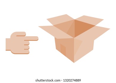 223 Hand Point Inside Box Images, Stock Photos & Vectors | Shutterstock