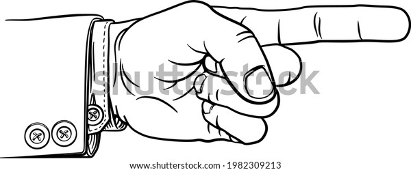 Hand Pointing Finger Direction Sign Wearing: เวกเตอร์สต็อก (ปลอดค่า ...