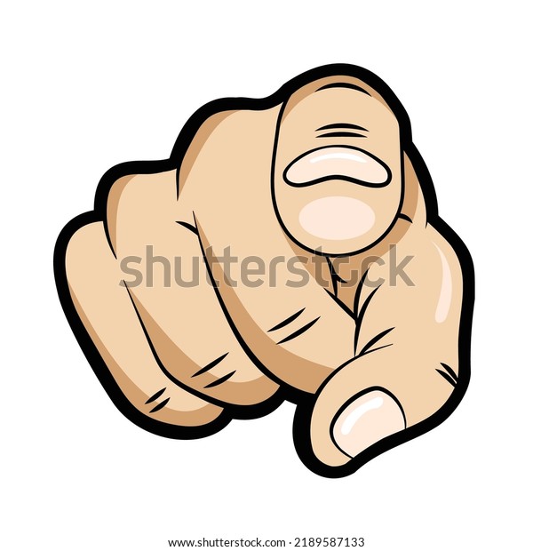 Hand Pointing Finger Vector Graphic Illustration Stock Vector (Royalty ...