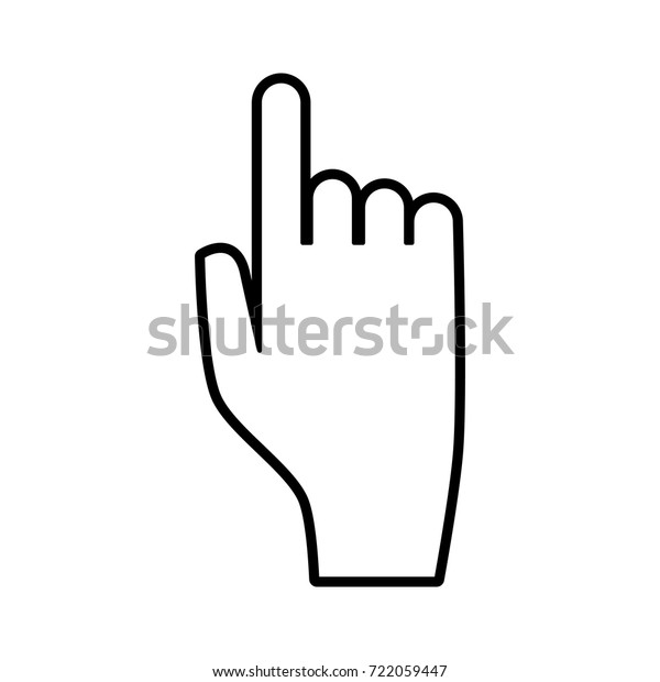 Hand Pointing Index Finger Icon Image Stock Vector (Royalty Free ...