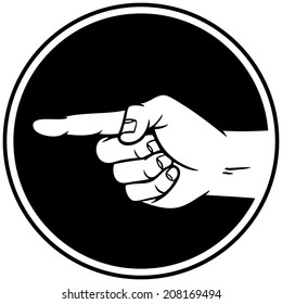 Finger Pointing Insignia 스톡 벡터(로열티 프리) 208100755 | Shutterstock