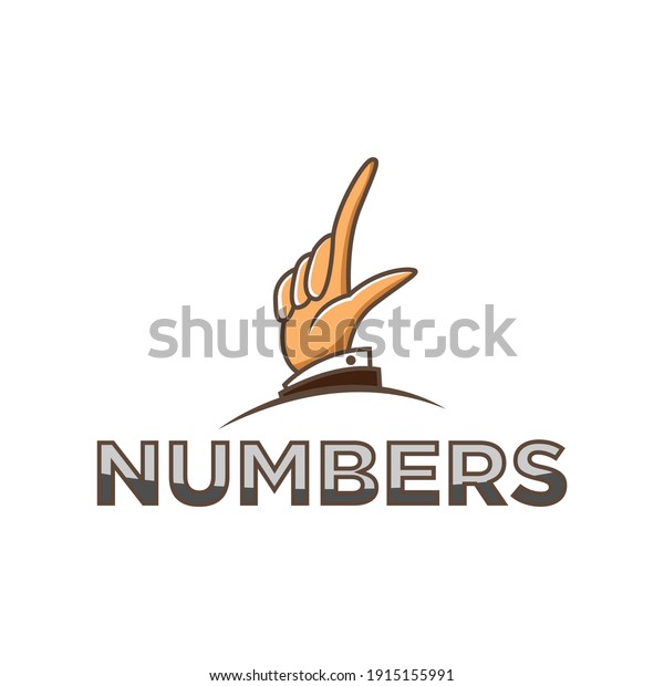 Hand Pointing Logo Design Business Company Stock Vector (Royalty Free ...