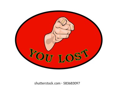 Hand Pointing Loser Stock Vector (Royalty Free) 583683097 | Shutterstock