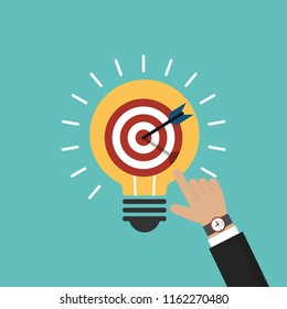 Hand Pointing Target Define Goal Idea Stock Vector (Royalty Free ...