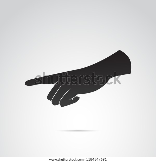 Hand Pointing Touching Pressing Gesture Vector Stock Vector (Royalty ...