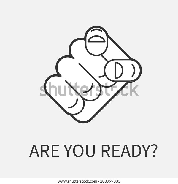 Hand Pointing You Vector Illustration Stock Vector (Royalty Free ...
