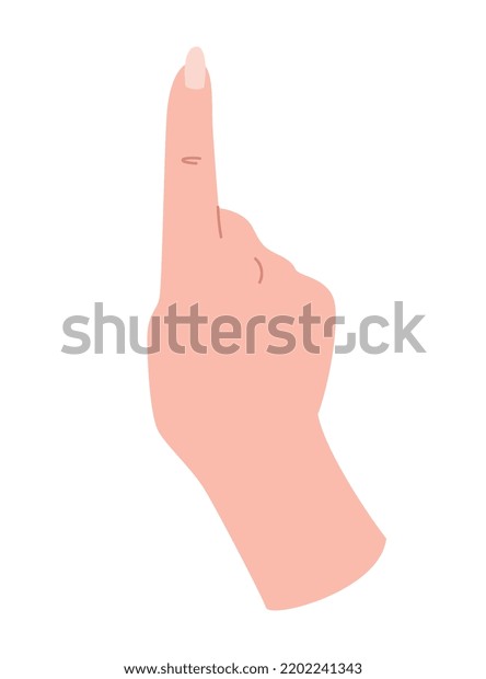 Hand Pose Icon Character Points Pointer Stock Vector (Royalty Free ...