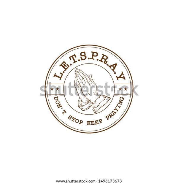 Hand Pray Logo Design Template Hand Stock Vector (Royalty Free ...