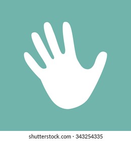 Hand Print Icon Stock Vector (Royalty Free) 343254335 | Shutterstock