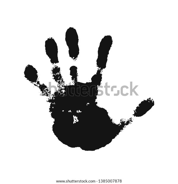 Hand Print Isolated On White Background Stock Vector (Royalty Free ...
