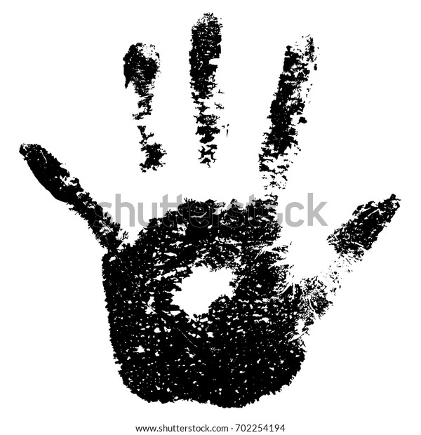 Hand Print Vector Isolated On White Stock Vector (Royalty Free ...