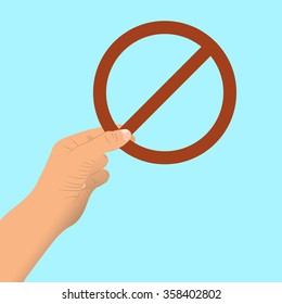 Hand Prohibition Sign Stock Vector (Royalty Free) 358402802 | Shutterstock