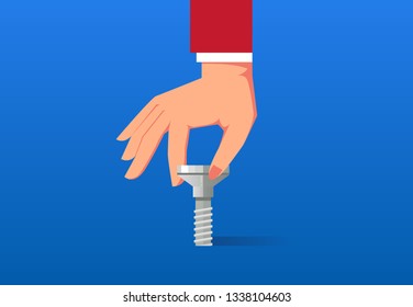 Hand Pull Out Nail Stock Vector (Royalty Free) 1338104603 | Shutterstock