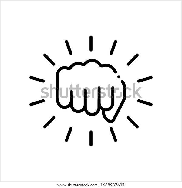 Hand Punch Icon Fighting Punch Striking Stock Vector (Royalty Free ...