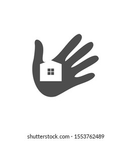 Hand Real Estate Logo Simple Vector Stock Vector (Royalty Free ...