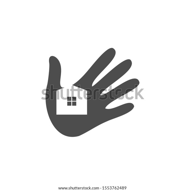 Hand Real Estate Logo Simple Vector Stock Vector (Royalty Free ...