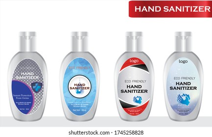 Hand Sanitizer Label Design Packaging Design Stock Vector (Royalty Free ...