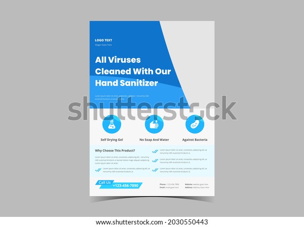 Hand Sanitizer Promotion Flyer Template Hygiene Stock Vector (Royalty ...