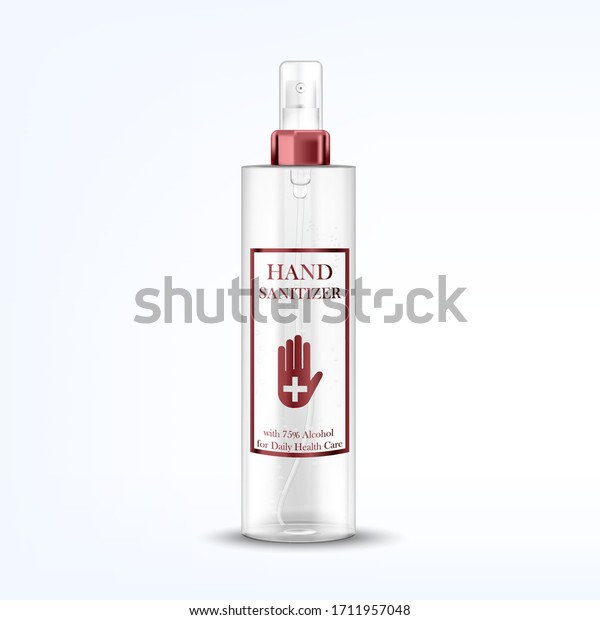 Hand Sanitizer Transparent Bottle Alcoholbased Hand Stock Vector ...