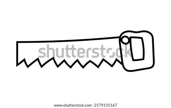 Hand Saw Side View Hand Drawn: เวกเตอร์สต็อก (ปลอดค่าลิขสิทธิ์ ...